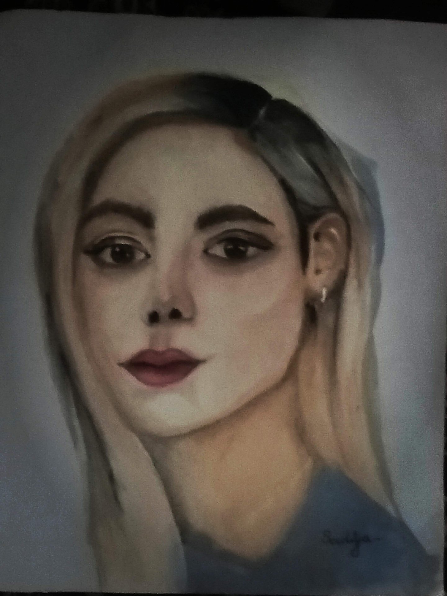 Graceful Gaze Painting by SadiyaK - Jose Art Gallery