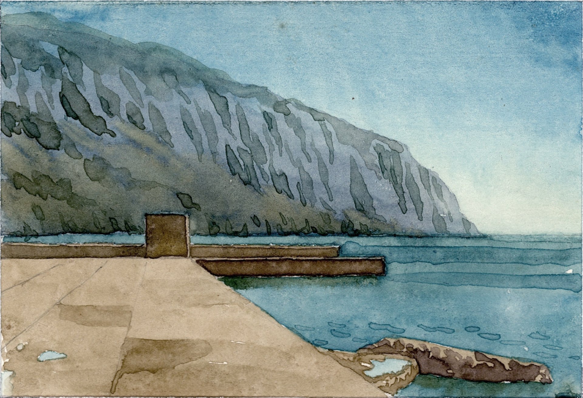 Pier Drawing - Alexander Zgursky - Jose Art Gallery