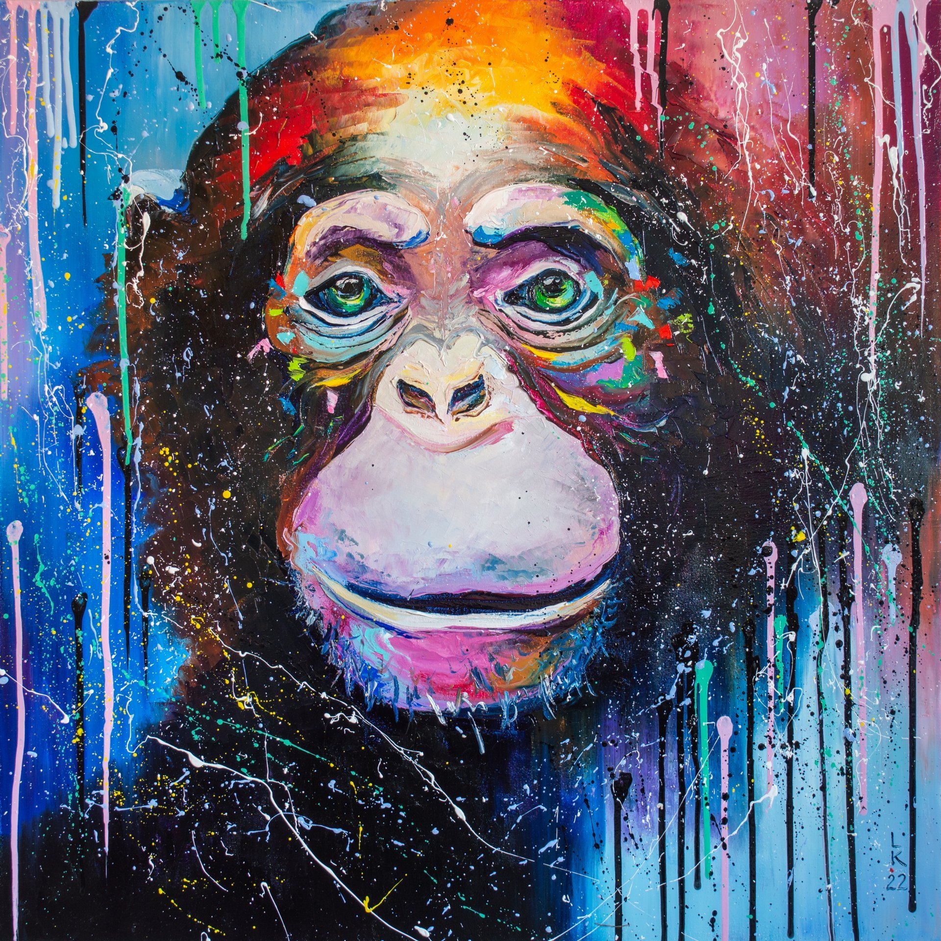 I'm chimp Painting by Liubov Kuptsova - Jose Art Gallery