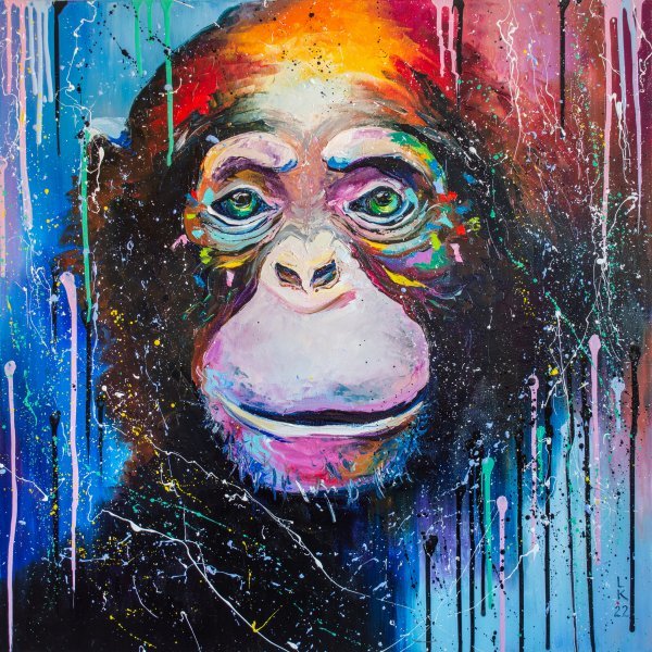 I'm chimp Painting by Liubov Kuptsova - Jose Art Gallery