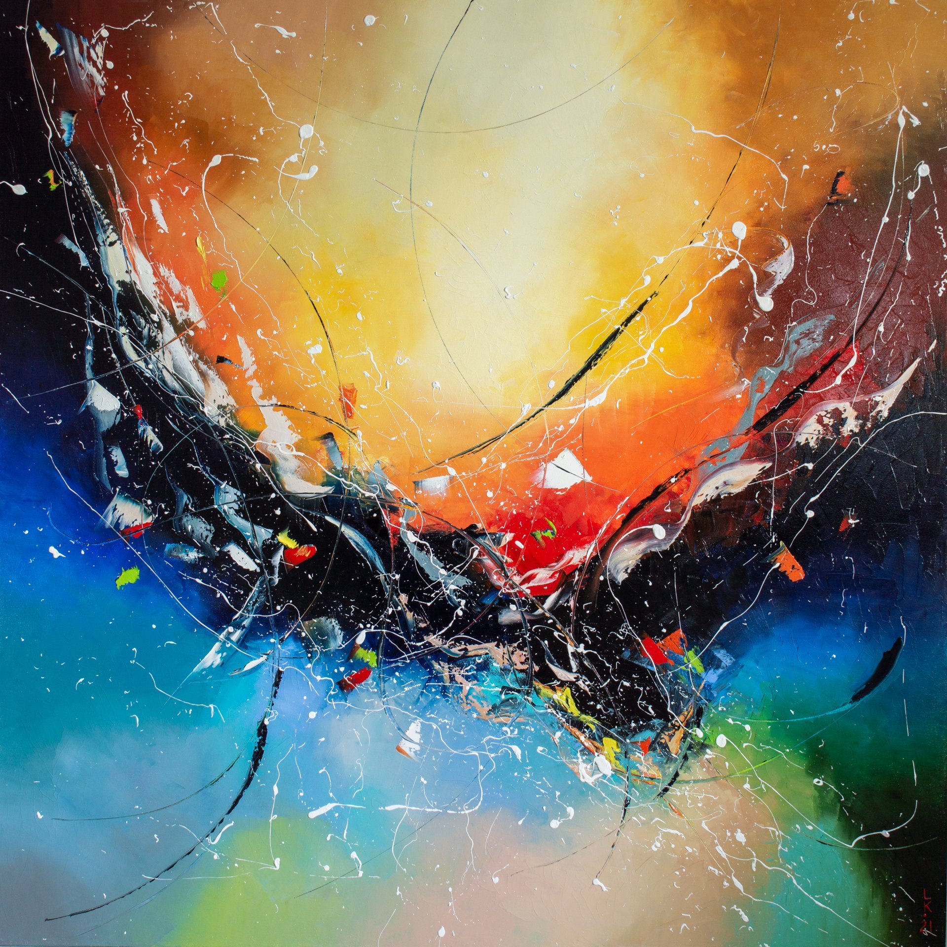 Energy universe Painting by Liubov Kuptsova