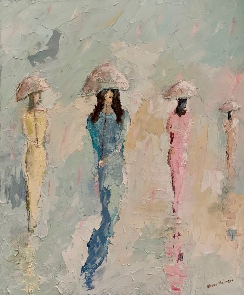 Grace in Rain Digital Art - Dora Kalinova - Jose Art Gallery