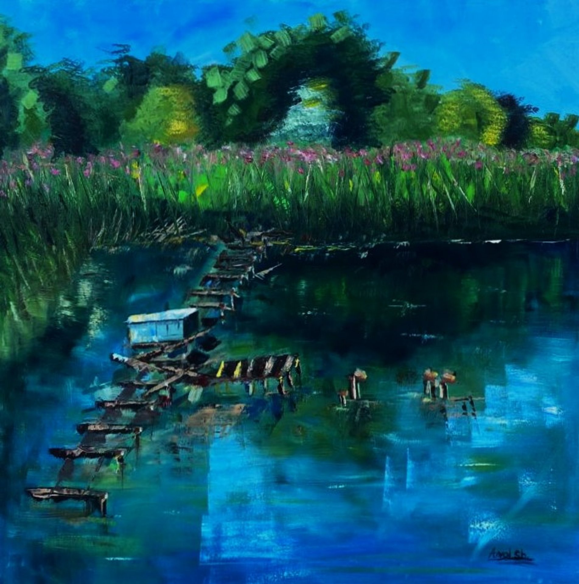 Peace is found in deep things Painting by Roli