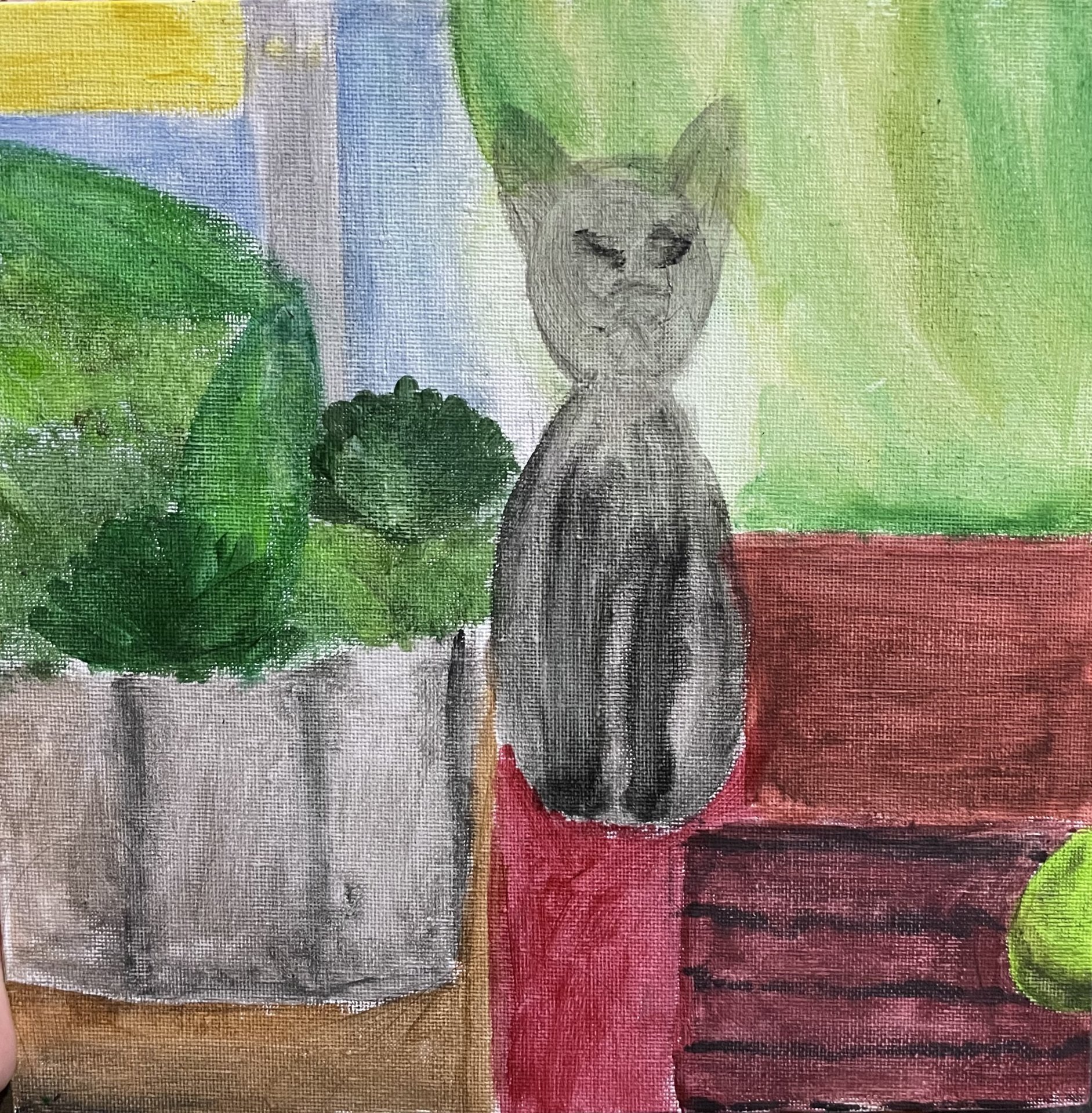 Cat on the sofa Painting by Kova Lli - Jose Art Gallery