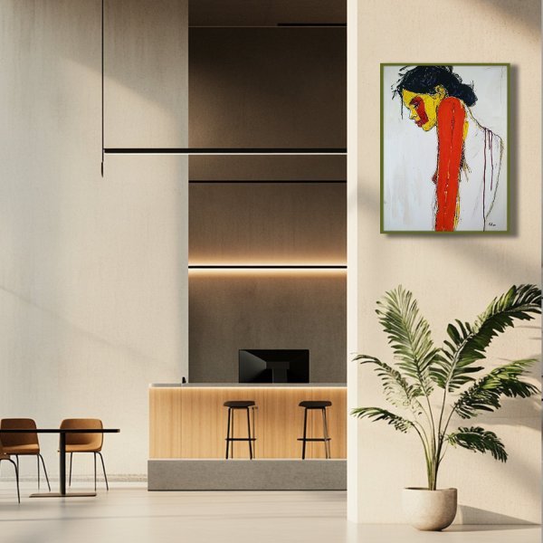 Red Silence Painting by Alexander Aksyonov