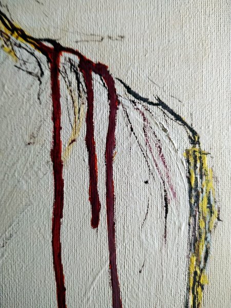 Red Silence Painting by Alexander Aksyonov