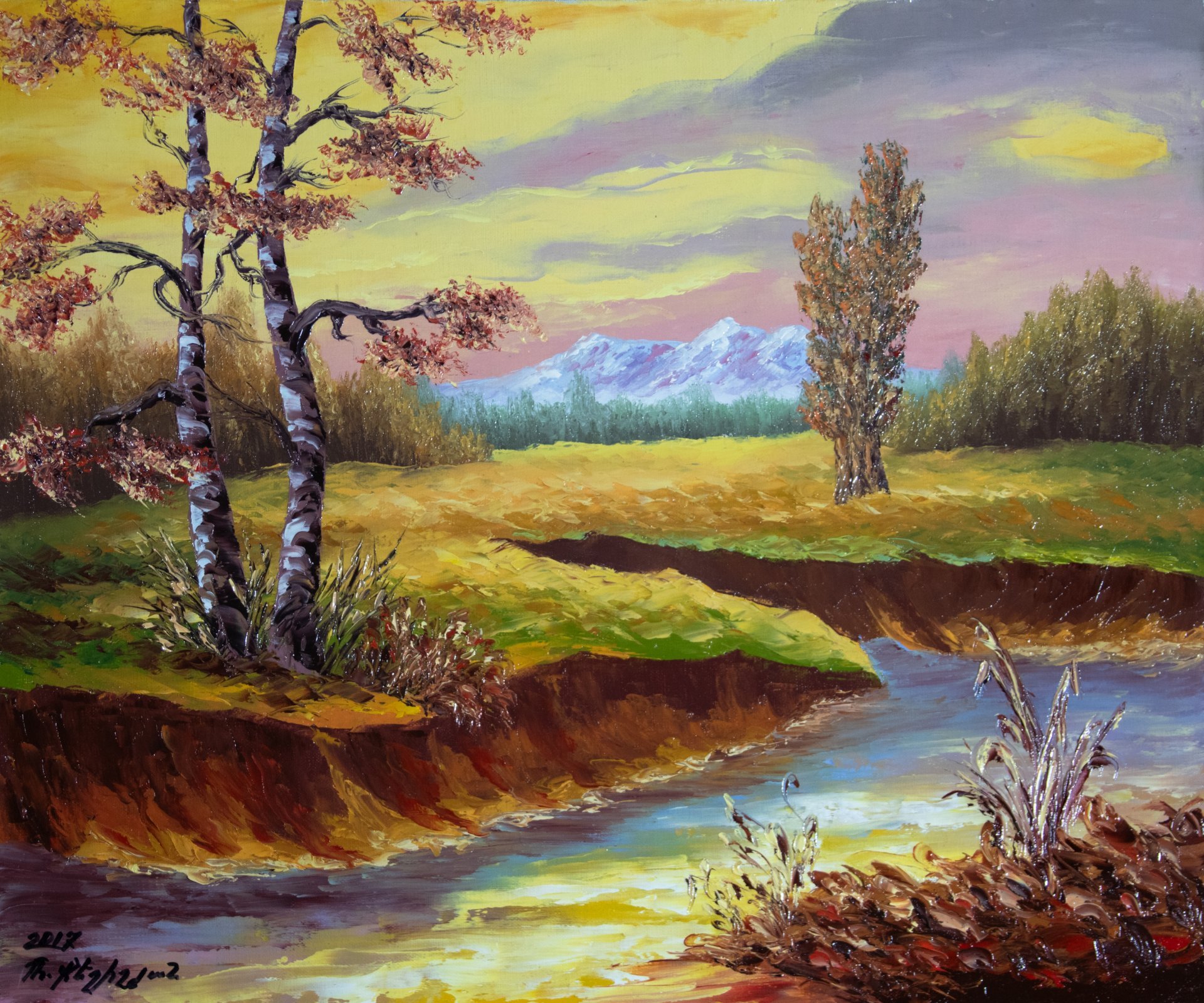Autumn Dawn Painting by Mher Gevorgyan - Jose Art Gallery