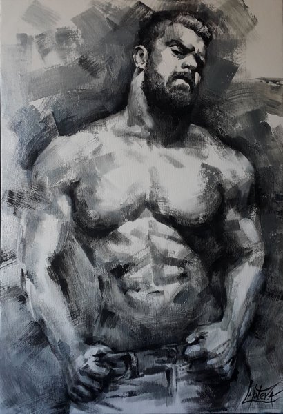 Steely Determination Painting by Viktoria Lapteva