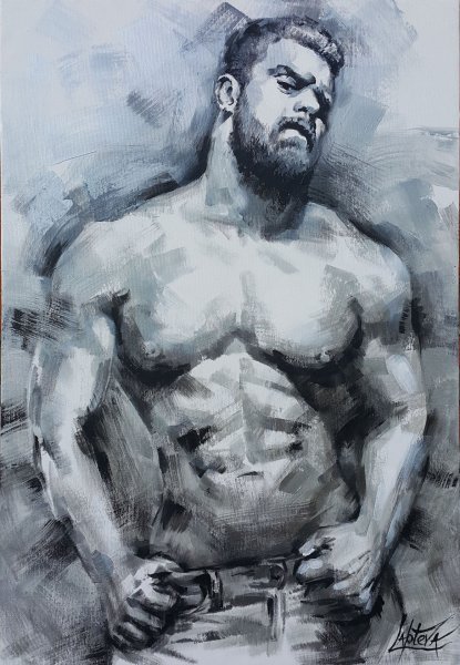 Steely Determination Painting by Viktoria Lapteva