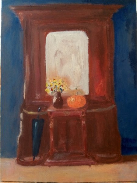 Hallway Reflection Painting by Chadi Njeim