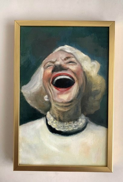 Laughing woman Painting by Lady Stardust - Jose Art Gallery