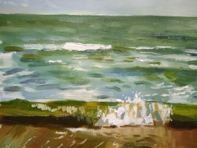 Seascape: Summer Waves Painting by Anton Babenko