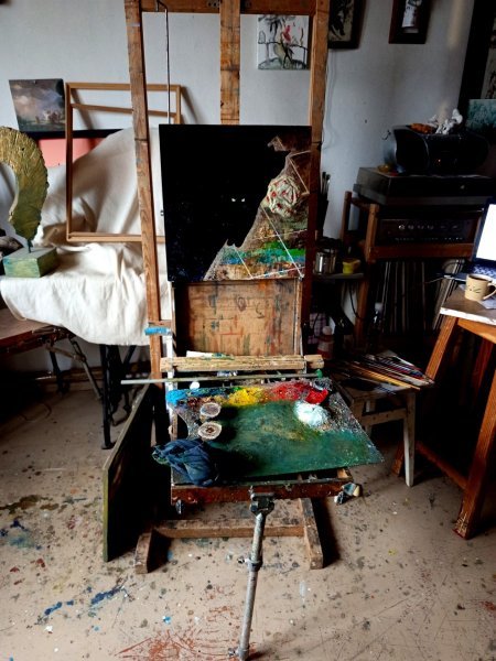 Find the cat. Painting by Serhiy Roy - Jose Art Gallery