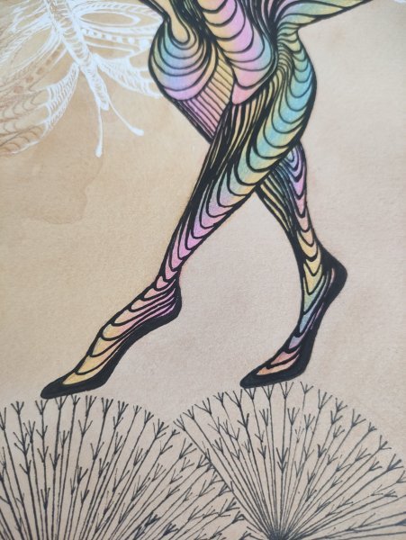 Beyond the Frame Drawing - Yana Dmitrieva - Jose Art Gallery