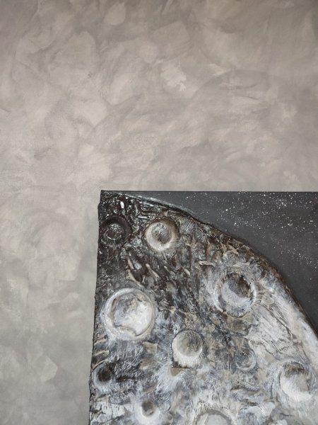 Moon Art Texture Painting Painting by Mila K