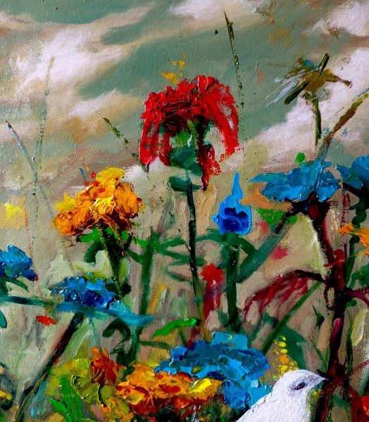 Garden of Eden: Vibrant Floral Dream Drawing - Serhiy Roy
