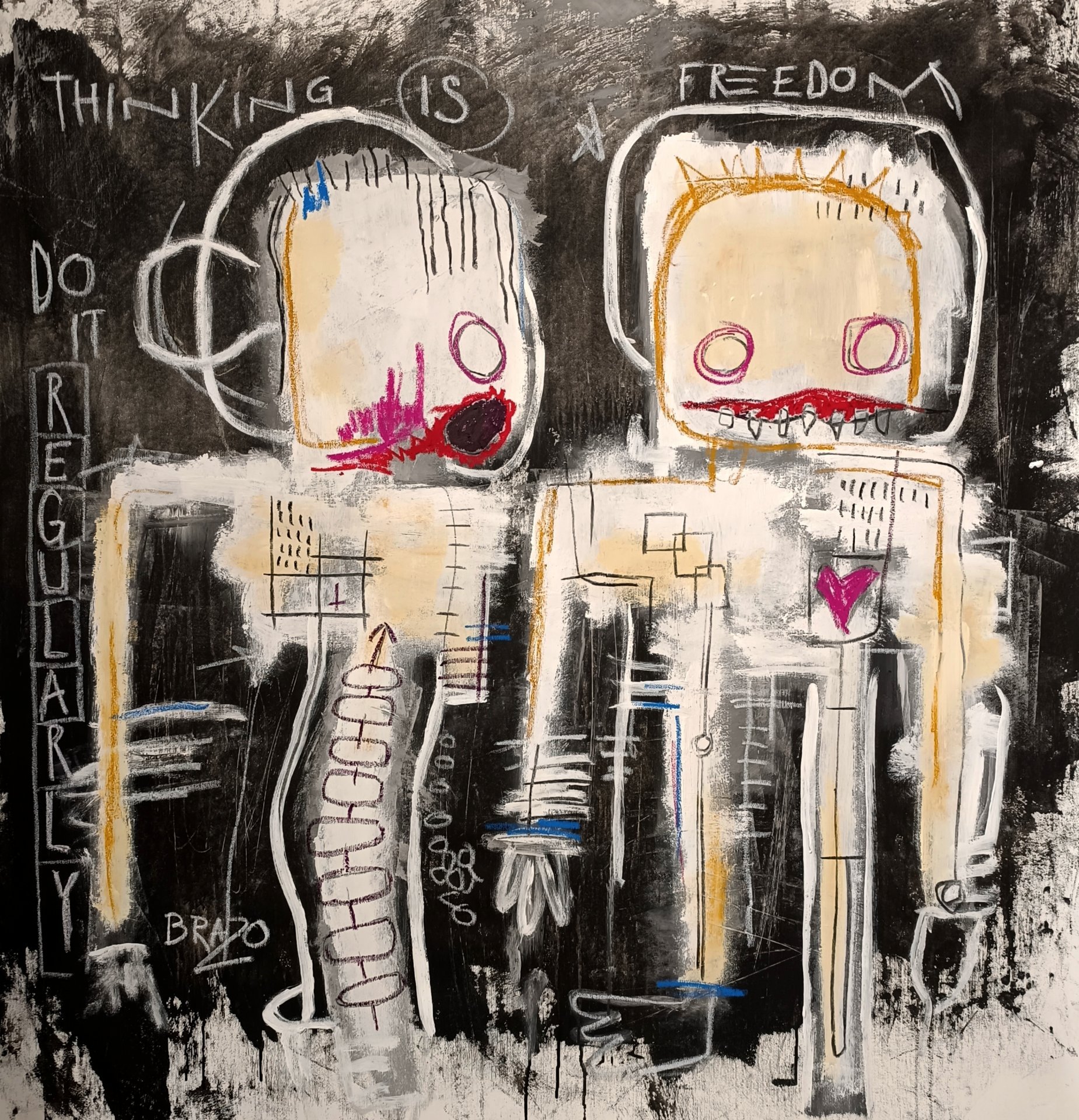 Thinking Is Freedom Painting by Brazo - Jose Art Gallery