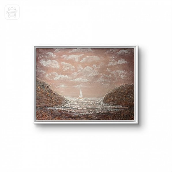 The Bay at Dawn Painting by Olena Fishbein
