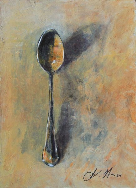 Cuchara pequeña: símbolo de sencillez Painting by Lochter Andreas