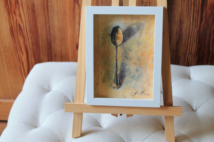 Cuchara pequeña: símbolo de sencillez Painting by Lochter Andreas