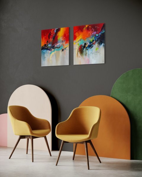 Spirit of freedom (diptych) Painting by Liubov Kuptsova