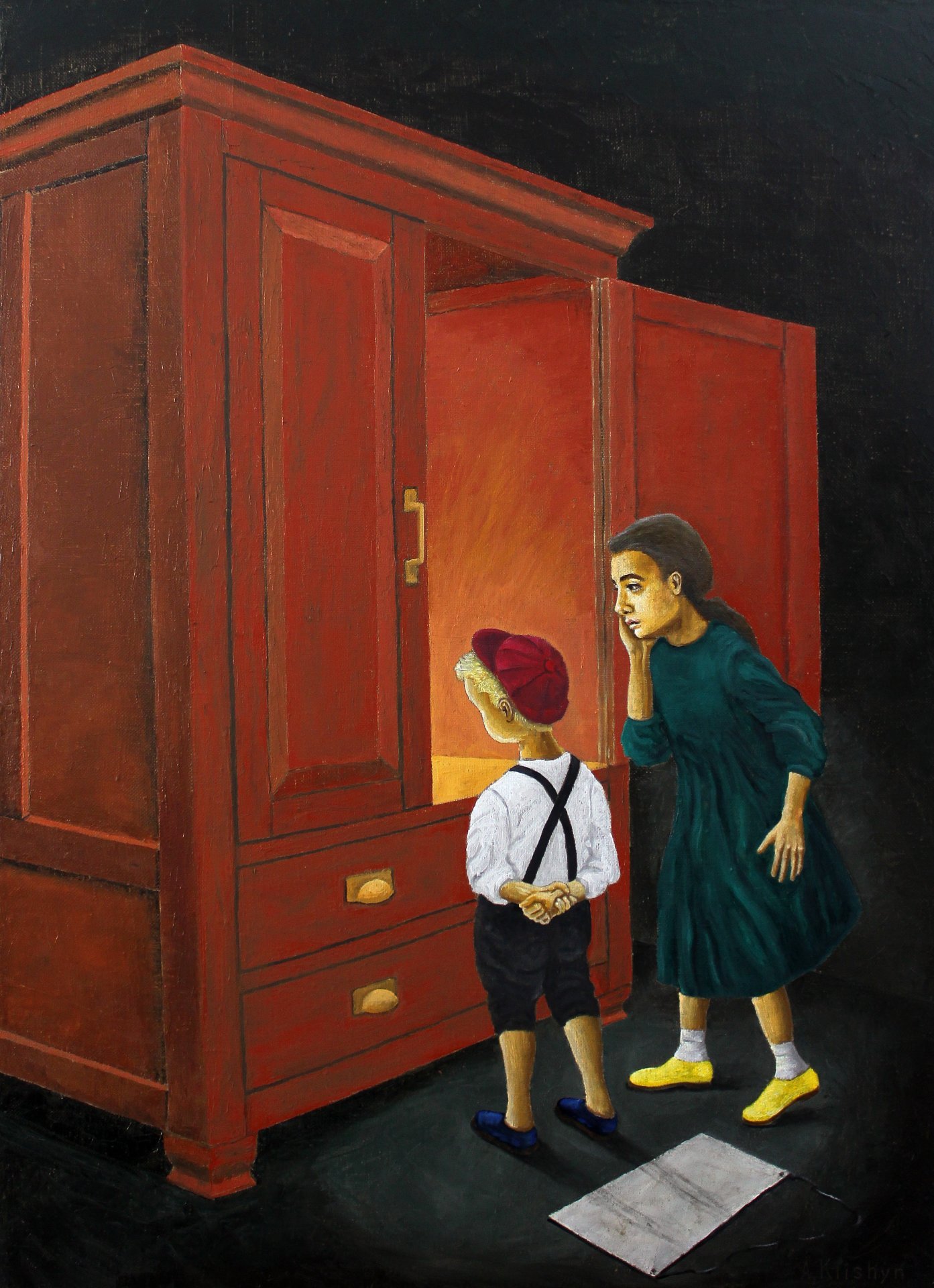 Family Secret Painting by Andriy Klishyn - Jose Art Gallery