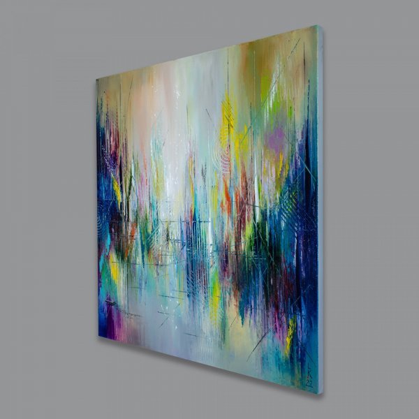 Mirage City Lively Abstract 2022 Painting by Liubov Kuptsova
