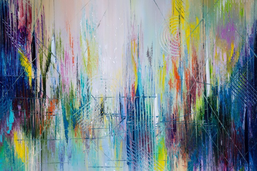 Mirage City Lively Abstract 2022 Digital Art - Liubov Kuptsova