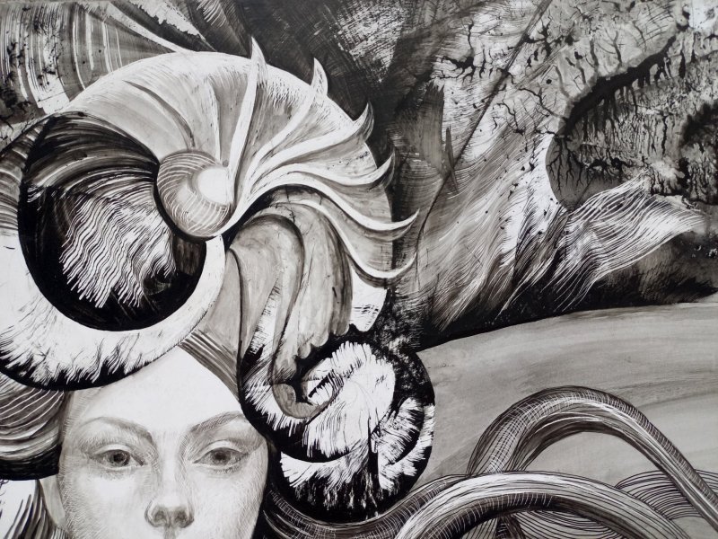 Melody of the ocean soul Drawing - Lana Korolievskaia