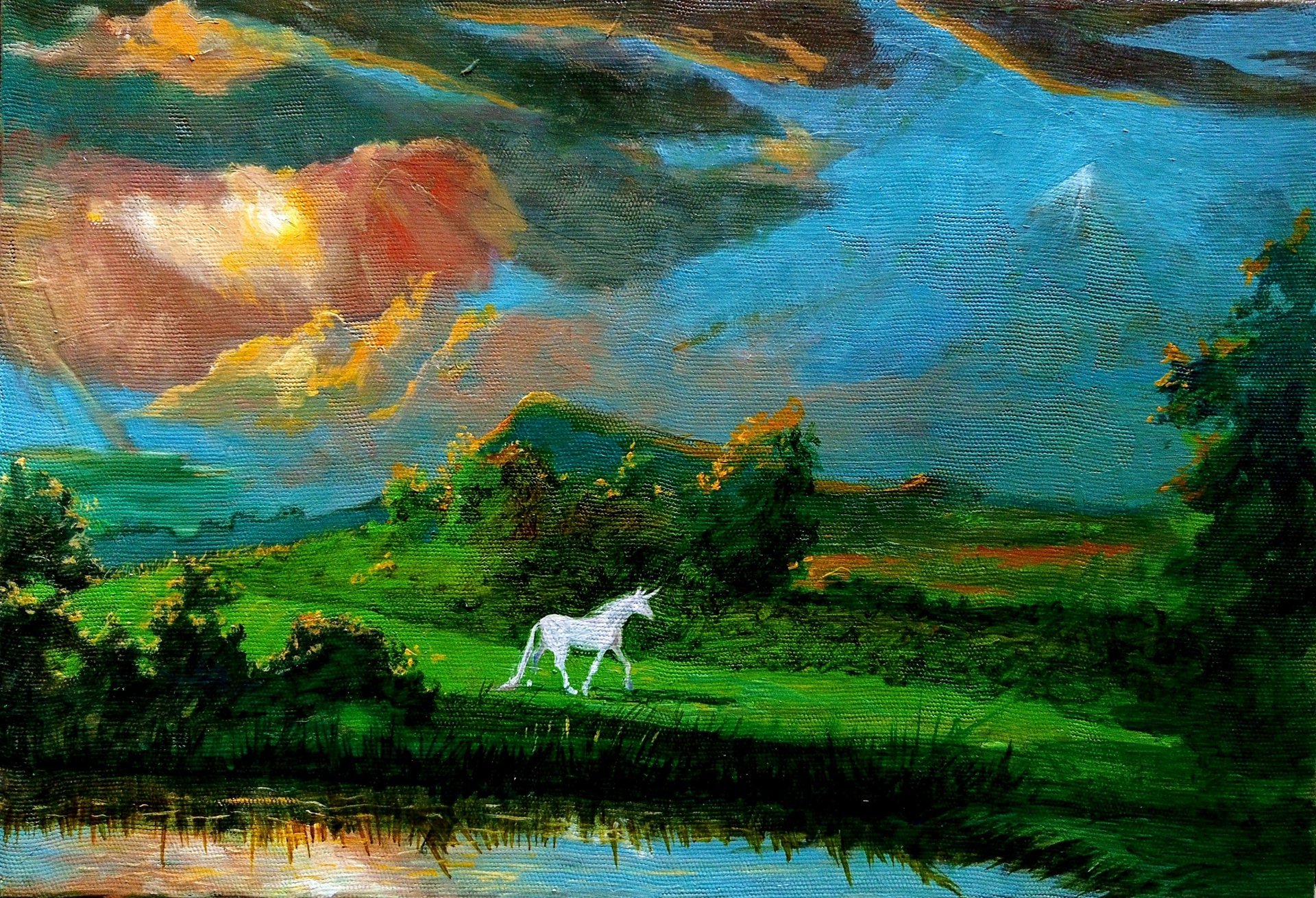 In the Steps of Legends: Mythic Visions Painting by Serhiy Roy