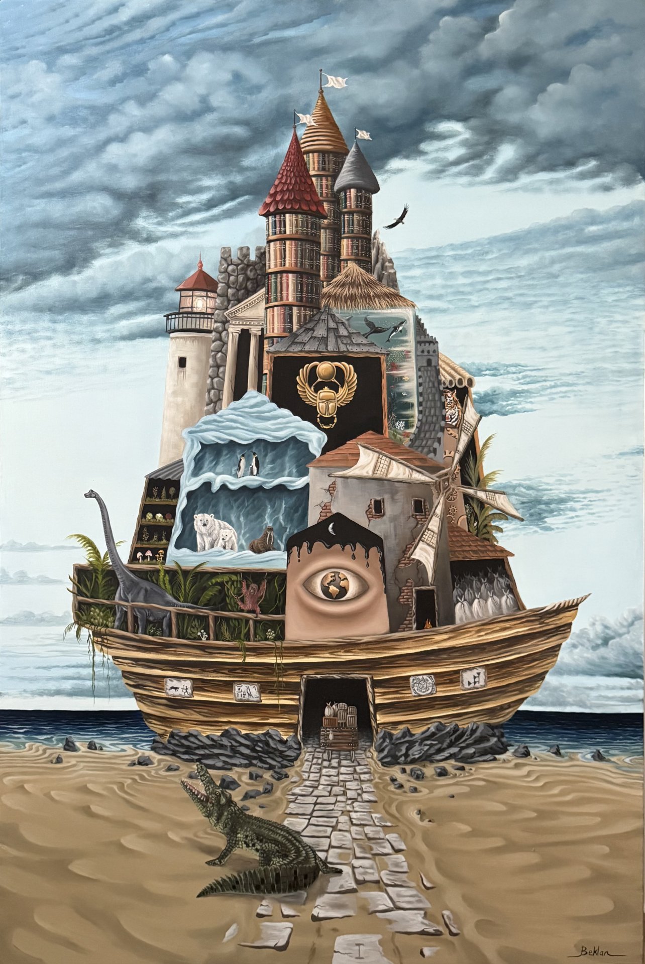 World ship Painting by Beklan Kizilcay - Jose Art Gallery