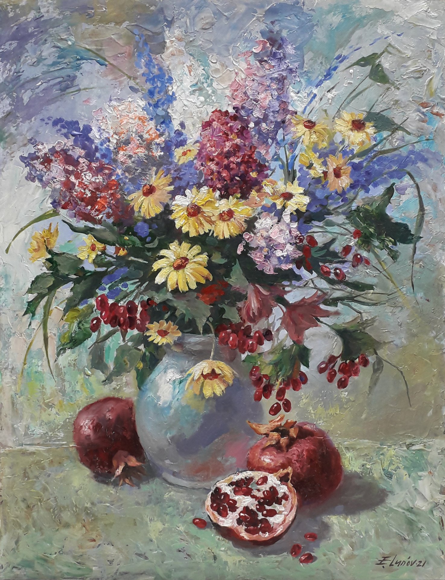 Pomegranate Flower Painting