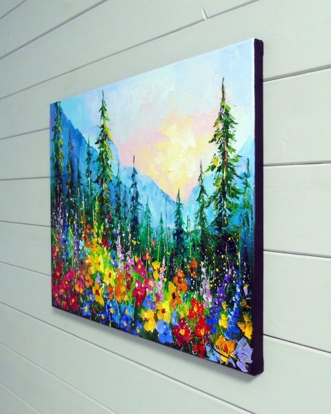Alpine meadow Painting by Olha Darchuk - Jose Art Gallery