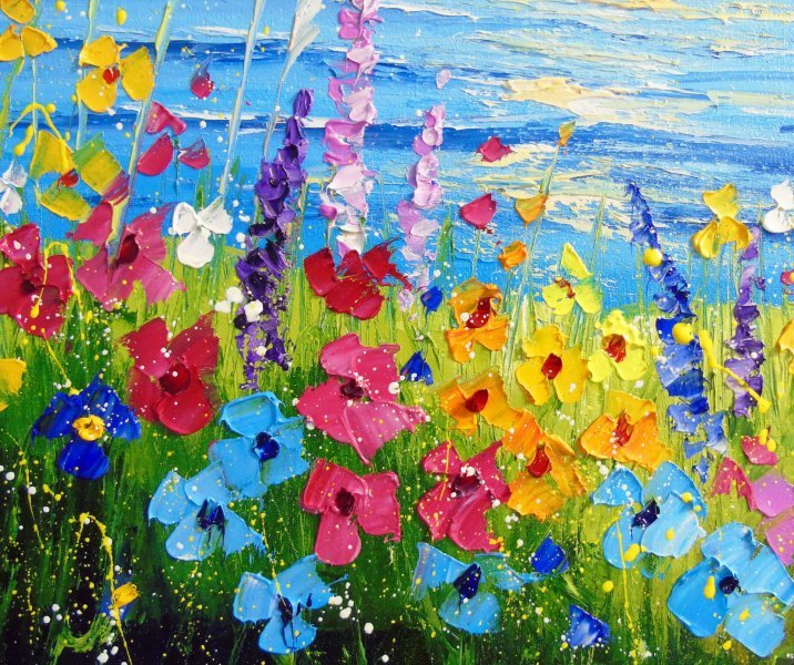Flower Morning Painting by Olha Darchuk - Jose Art Gallery