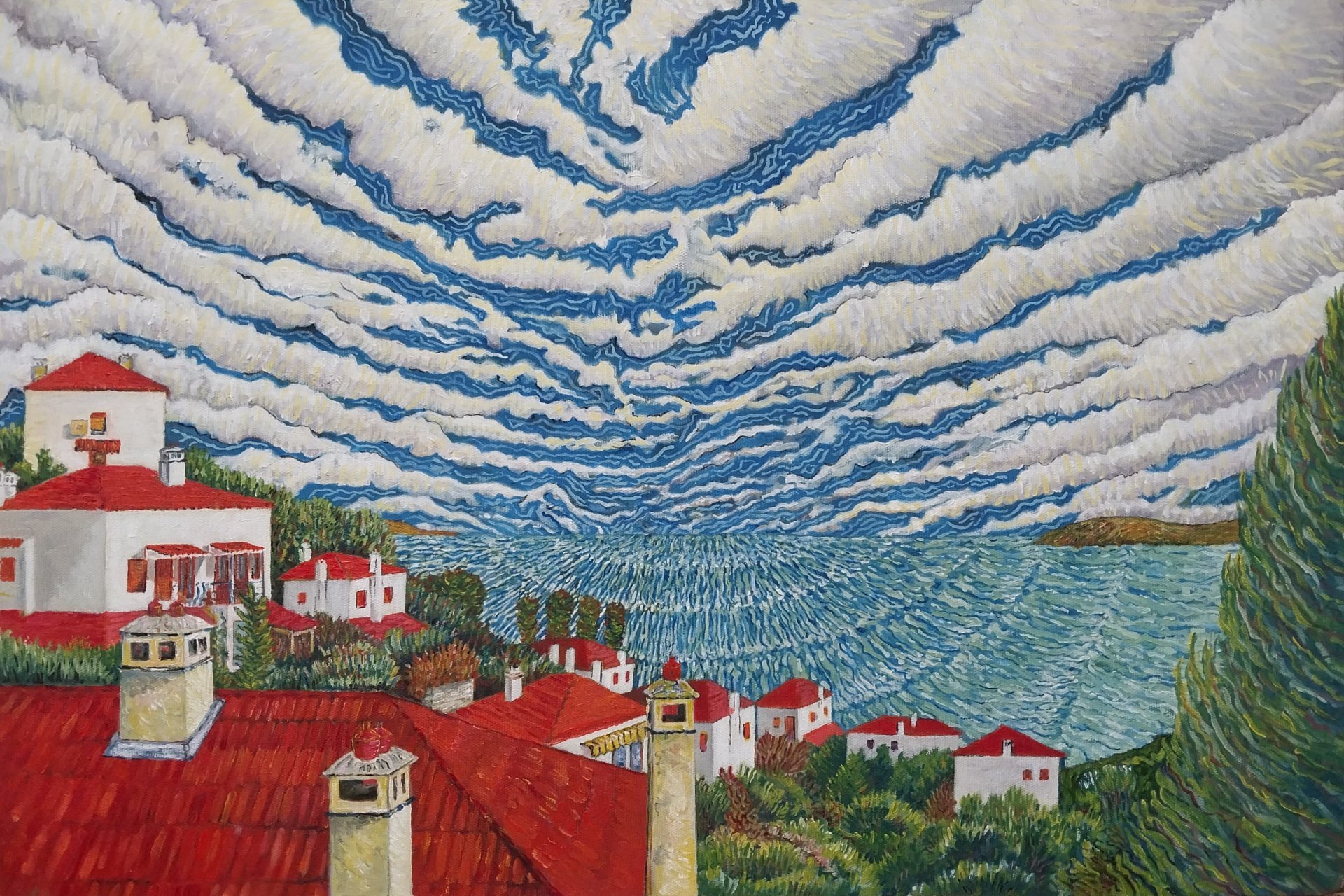 Summer Resorts İzmir Reflections Painting by Kamil Murat