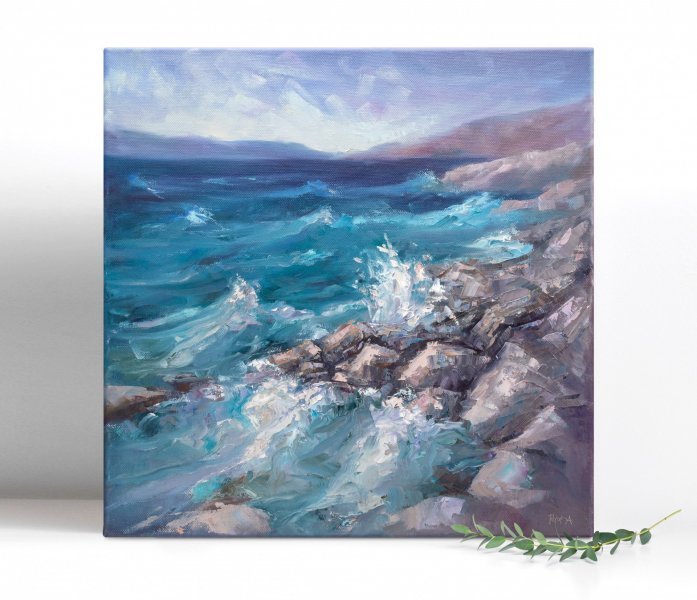 Restless Waters Painting by Adrienn Pécsek