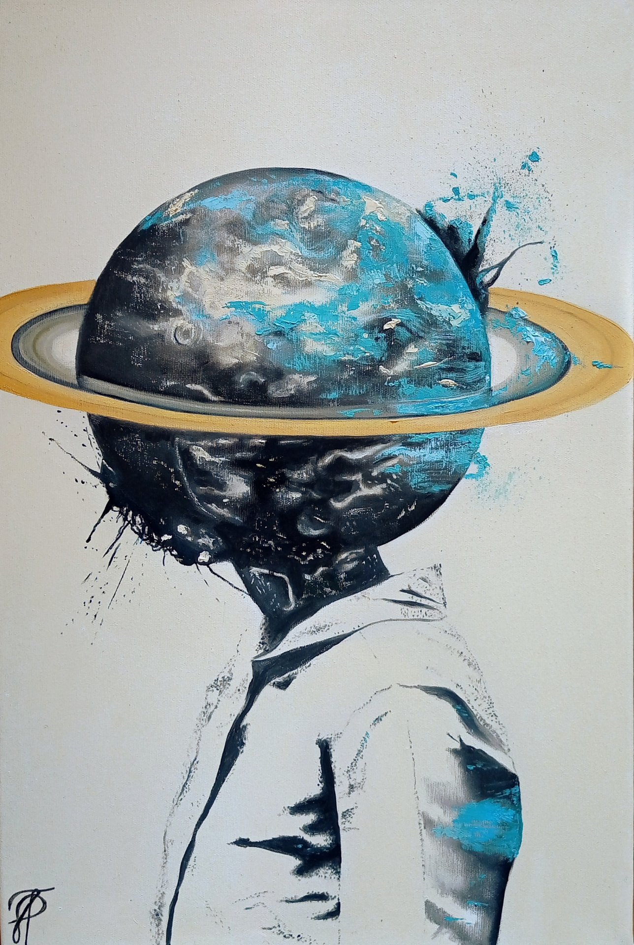 New man Painting by Yulianna Tulinova - Jose Art Gallery