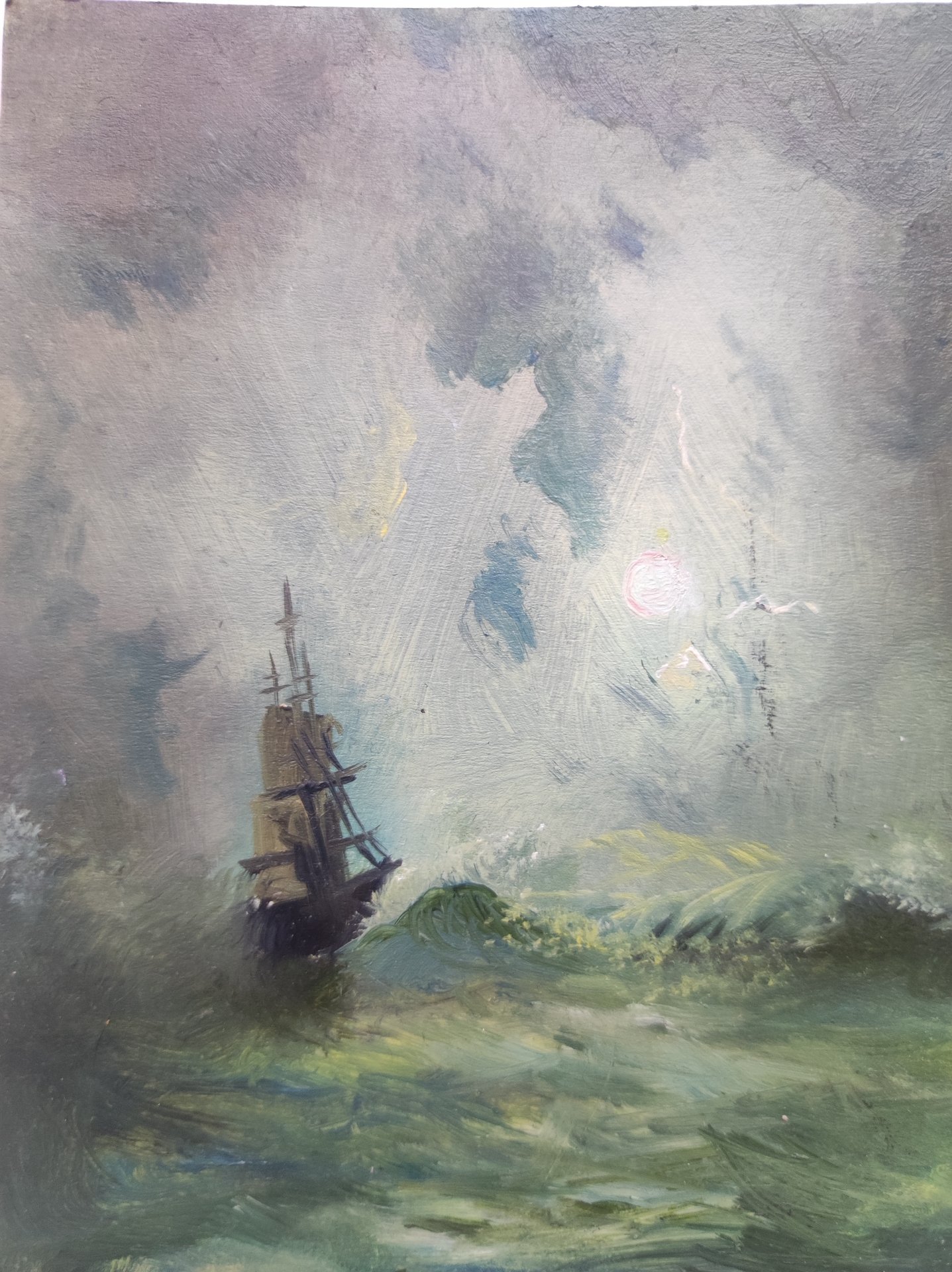 Mar tempestuoso Pintura de Arsen Davtyan - Jose Art Gallery