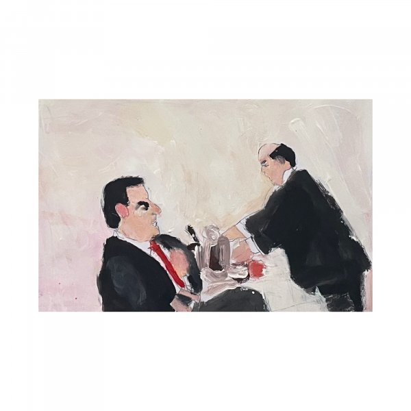The Conversation Painting by Irfan Ajvazi - Jose Art Gallery