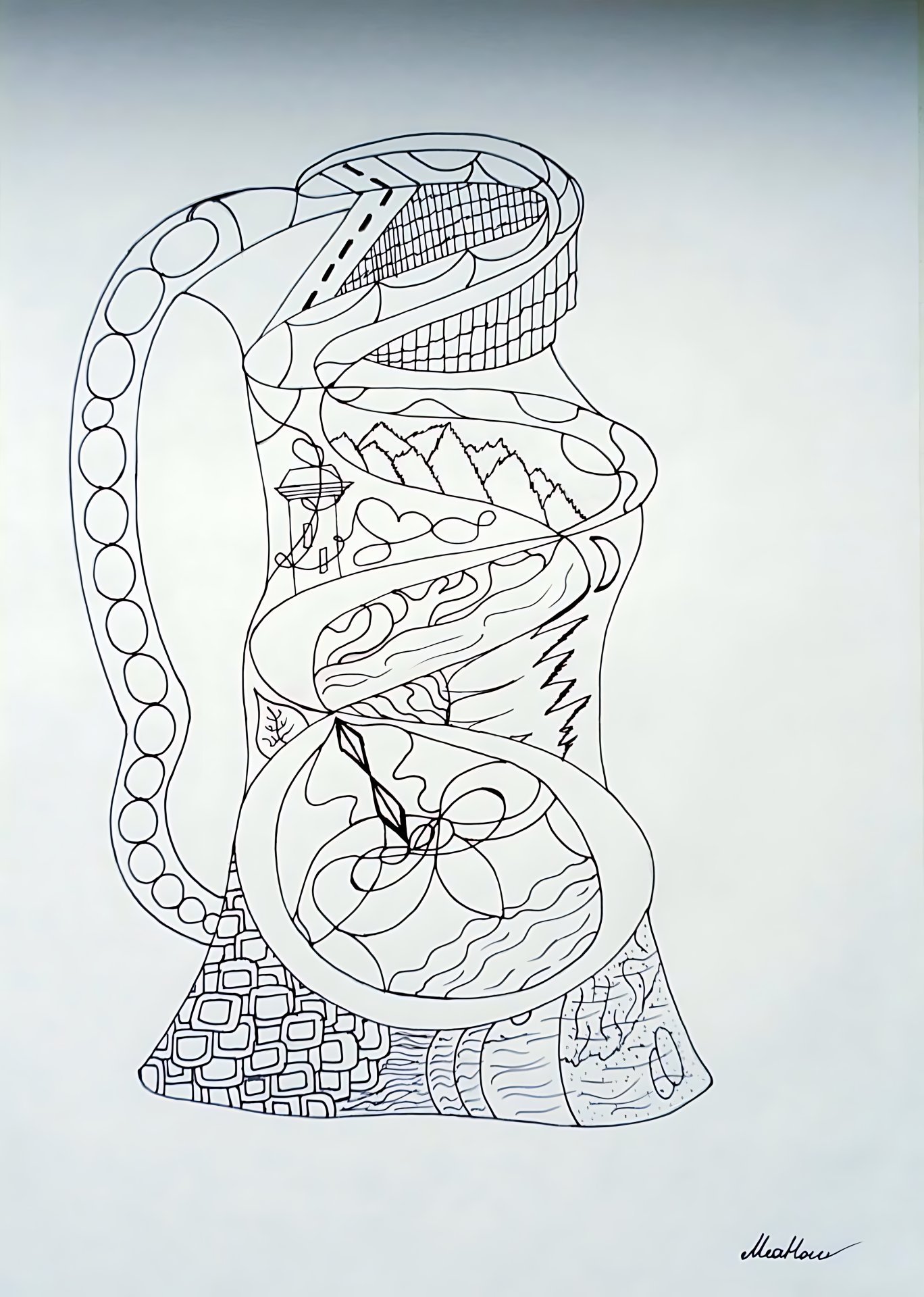 Path of Life: Mythical Abstractions Painting by MeaHau