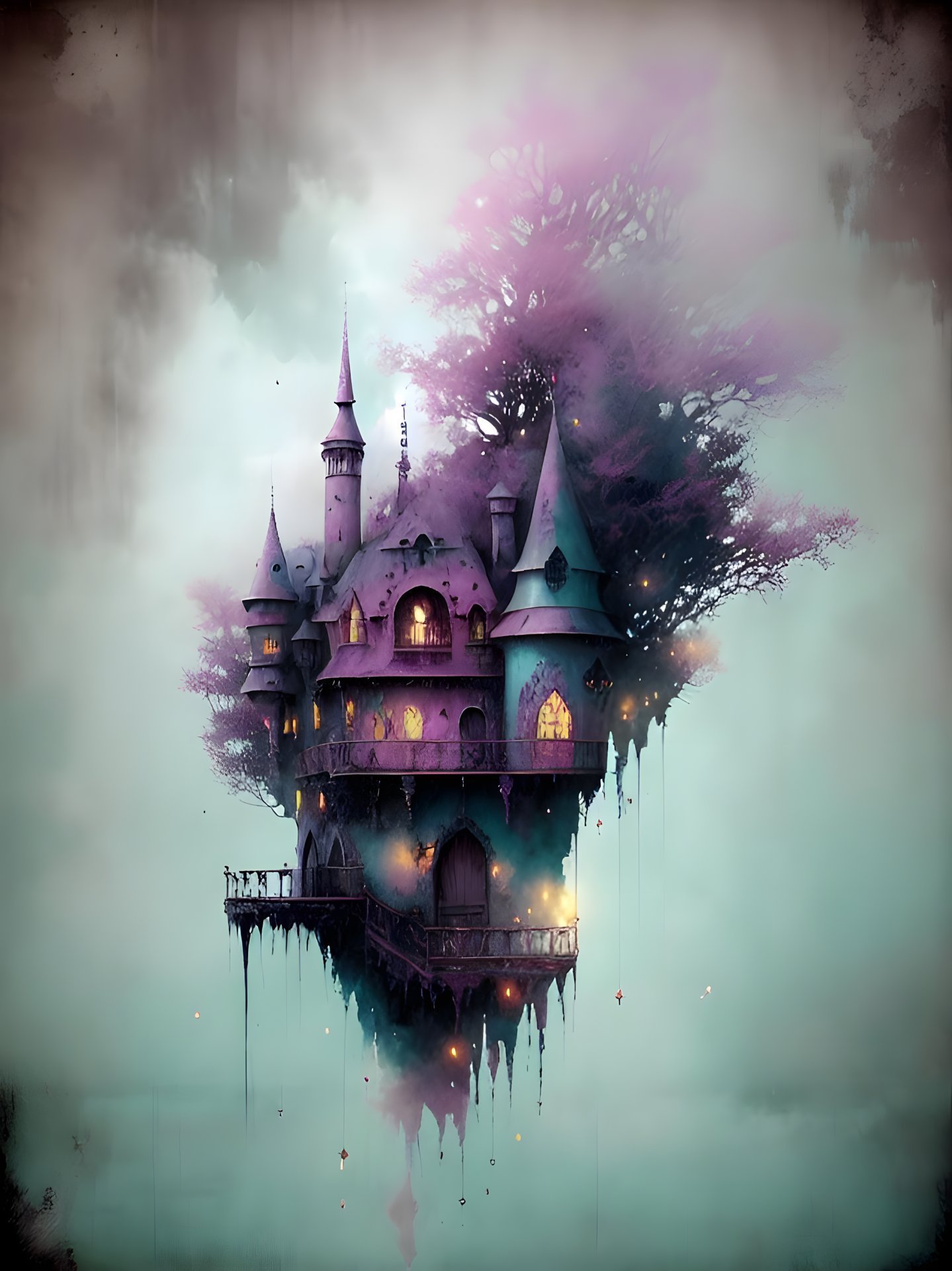 Mist Castle: Ethereal Dreams Digital Art - MeaHau