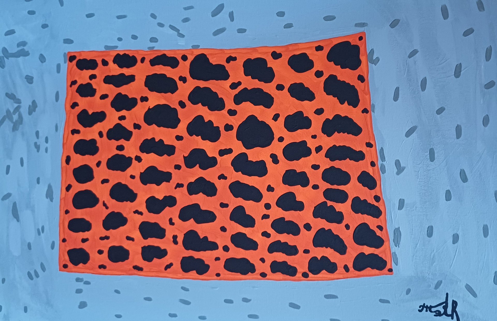 Orange rectangle Painting by Arina Mari - Jose Art Gallery