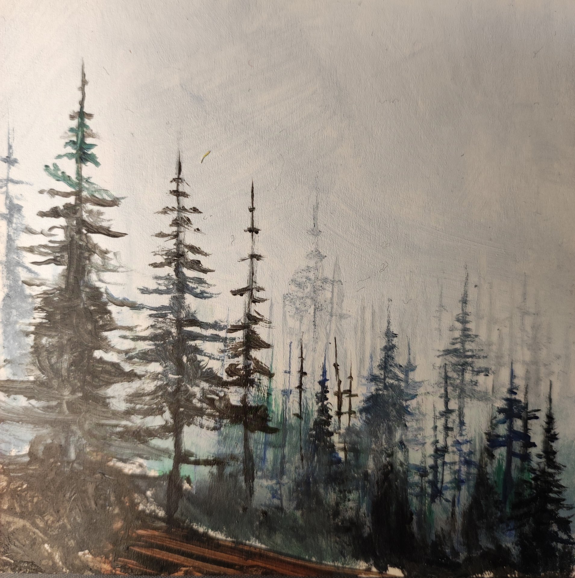 Misty Forest Painting by Arsen Davtyan - Jose Art Gallery