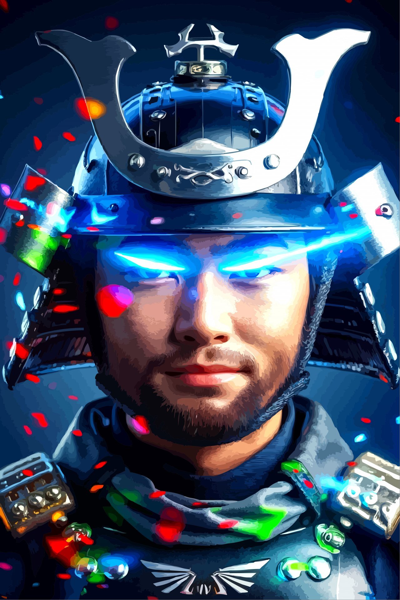 Samurai Honor: Eyes of Steel Digital Art - Viktor Levchenko