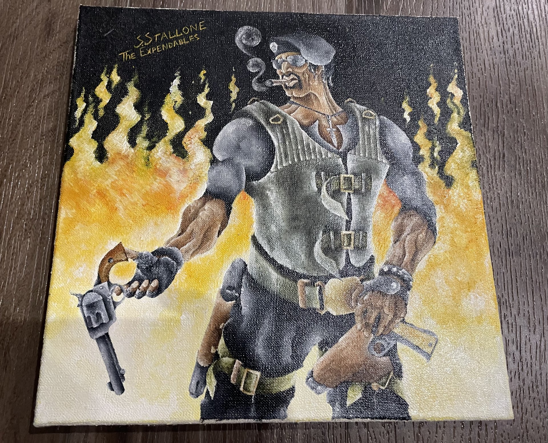 Stallone The Expendables Painting by Sergey Savchenko