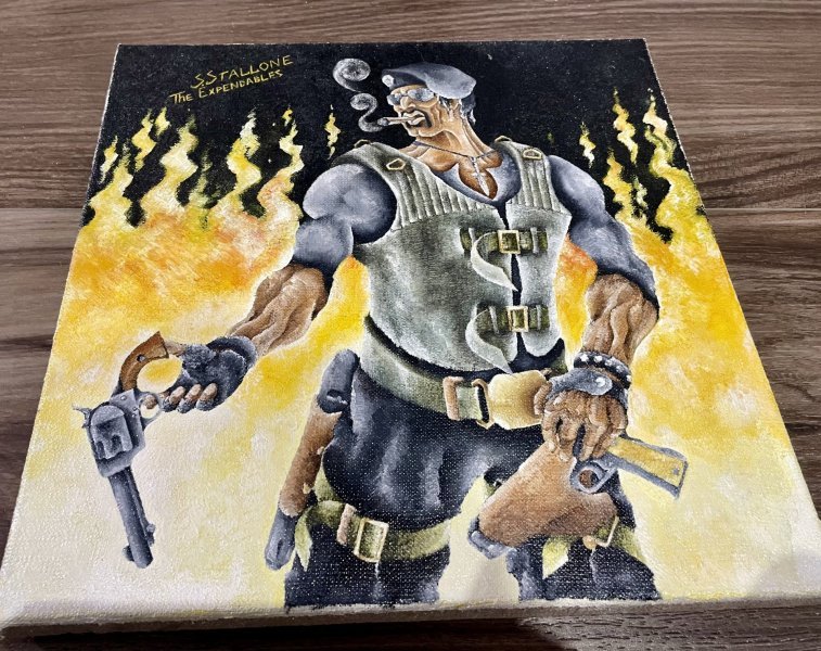 Stallone The Expendables Painting by Sergey Savchenko