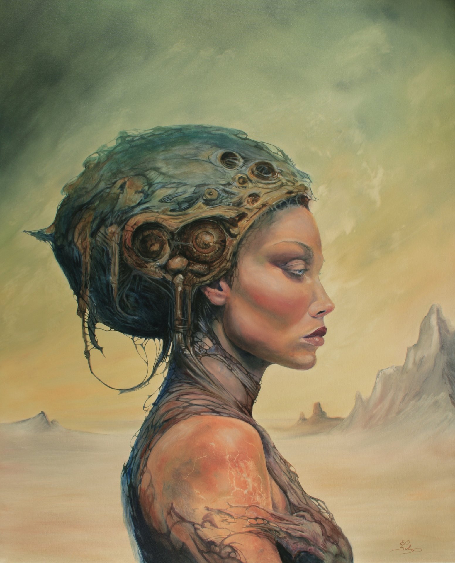 Stella Mulier: Starly Muse Painting by Ed Schaap