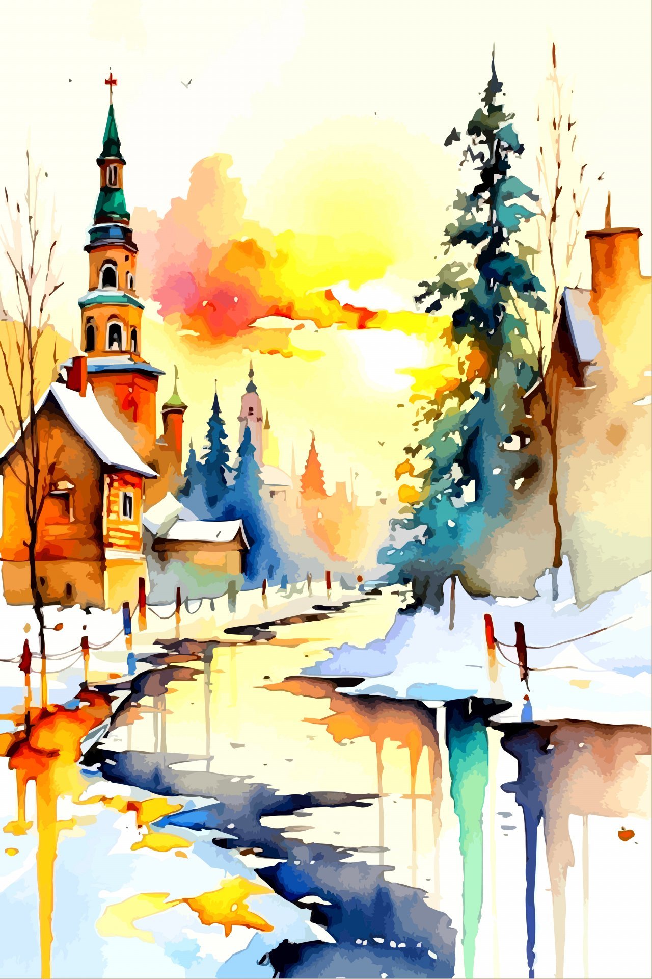 Serene Spring Landscape Digital Art - Viktor Levchenko