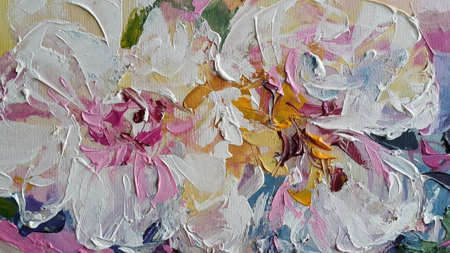 Spring Flowers Painting by Viktoria Lapteva