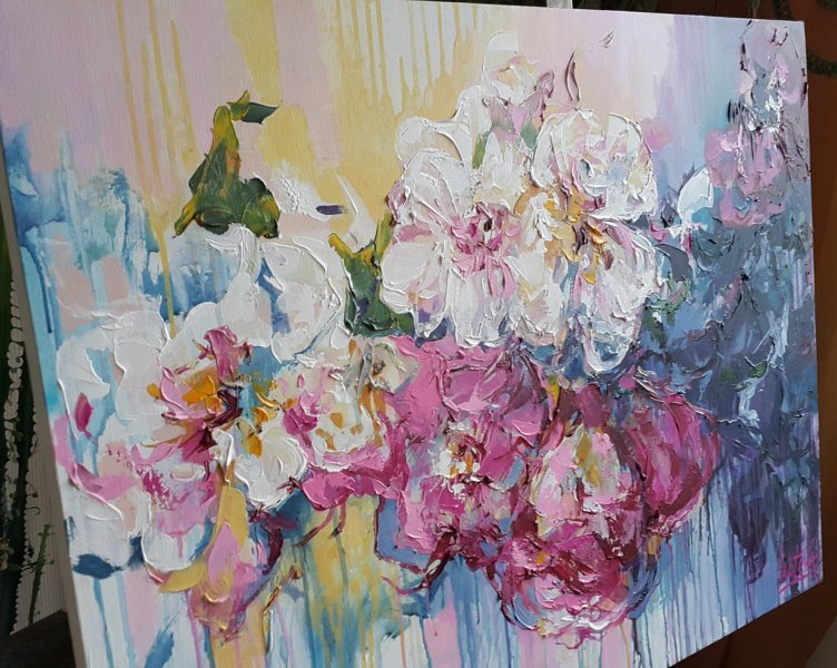 Spring Flowers Painting by Viktoria Lapteva